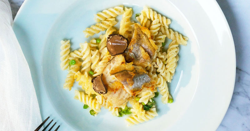 Stir-fried Alaska Pollock Fillet with Black Truffle Mushroom